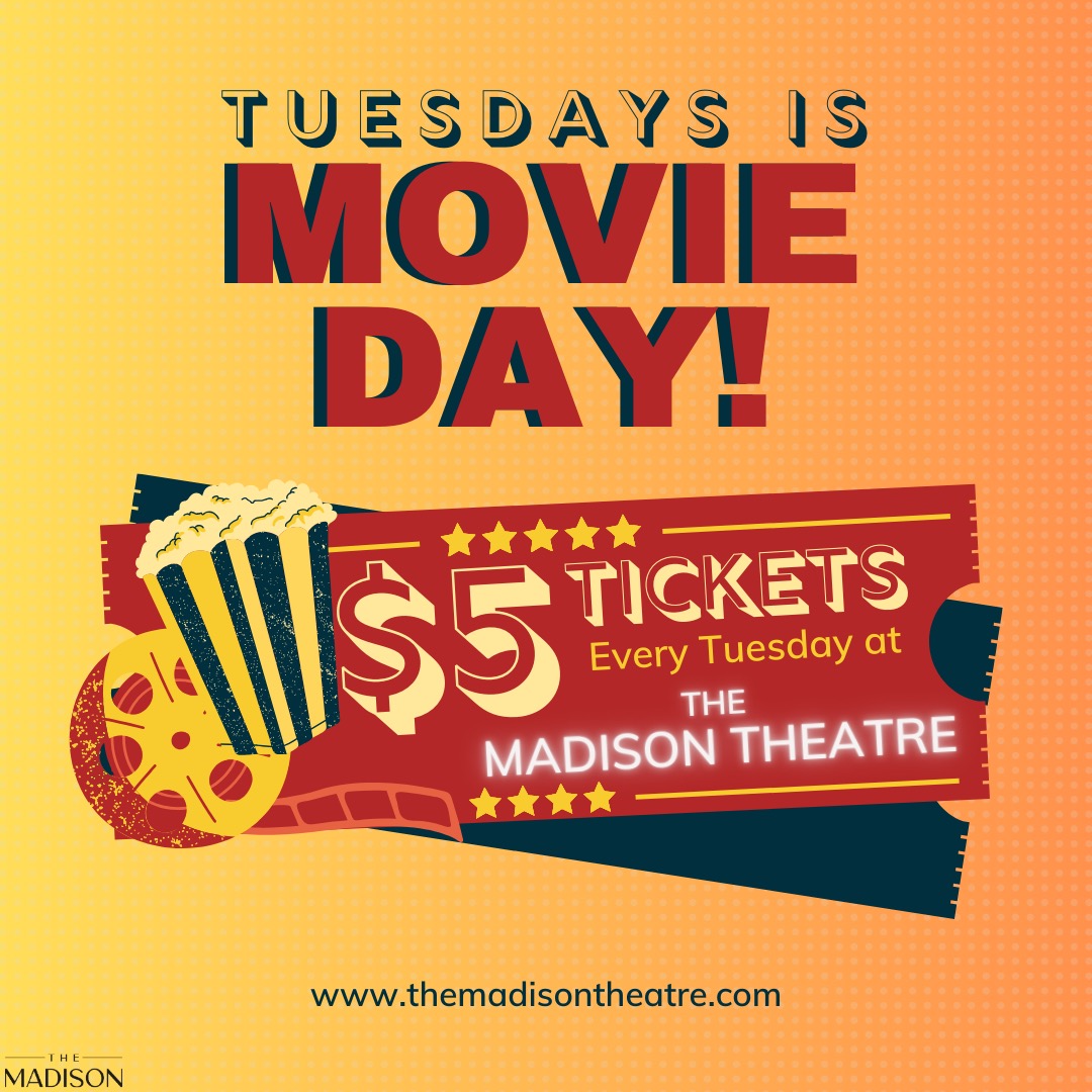 $5 Ticket Tuesday (All movie tickets must be purchased IN HOUSE and ...